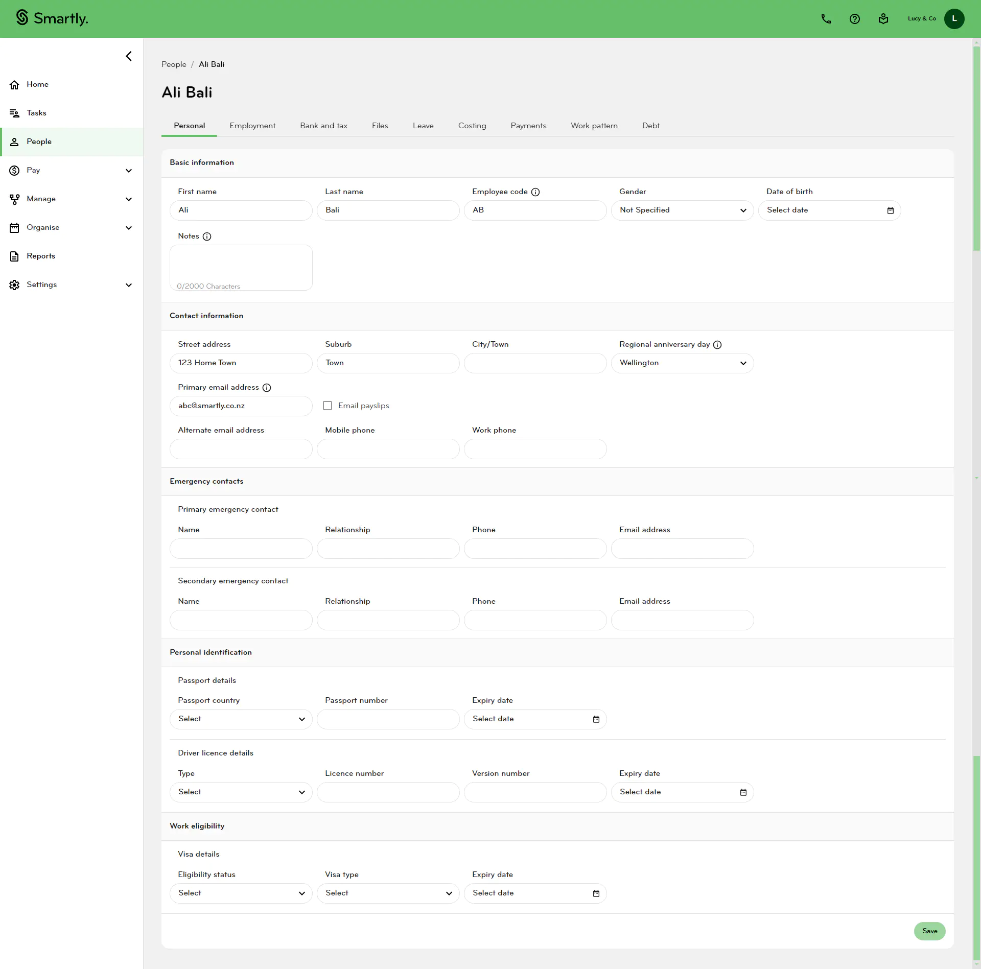 Smartly | Managing your employees' records